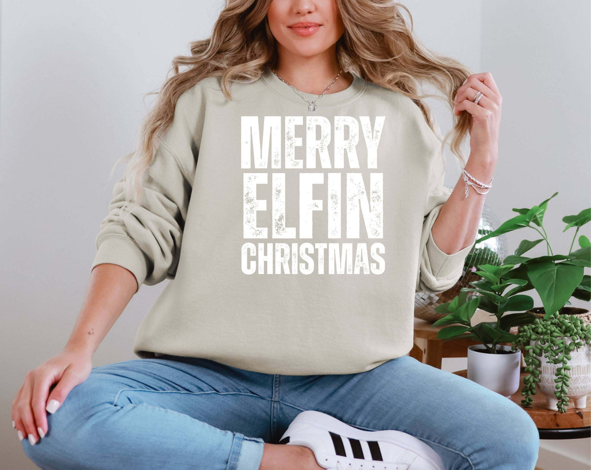 Merry Elfin Christmas DTF Transfer | Ready-To-Press