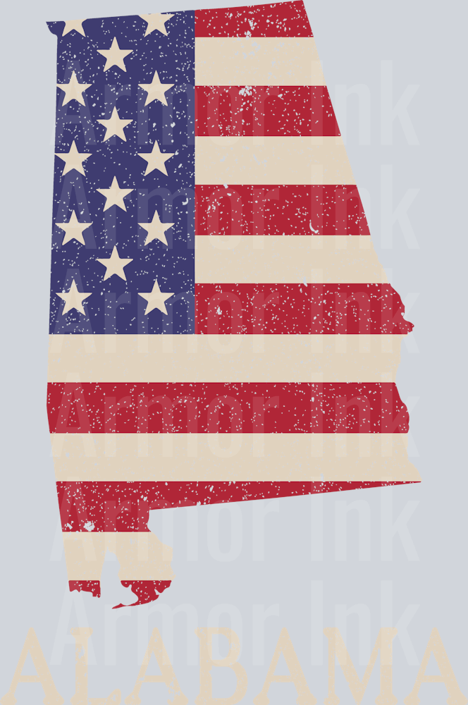 Alabama American Flag Armor Ink