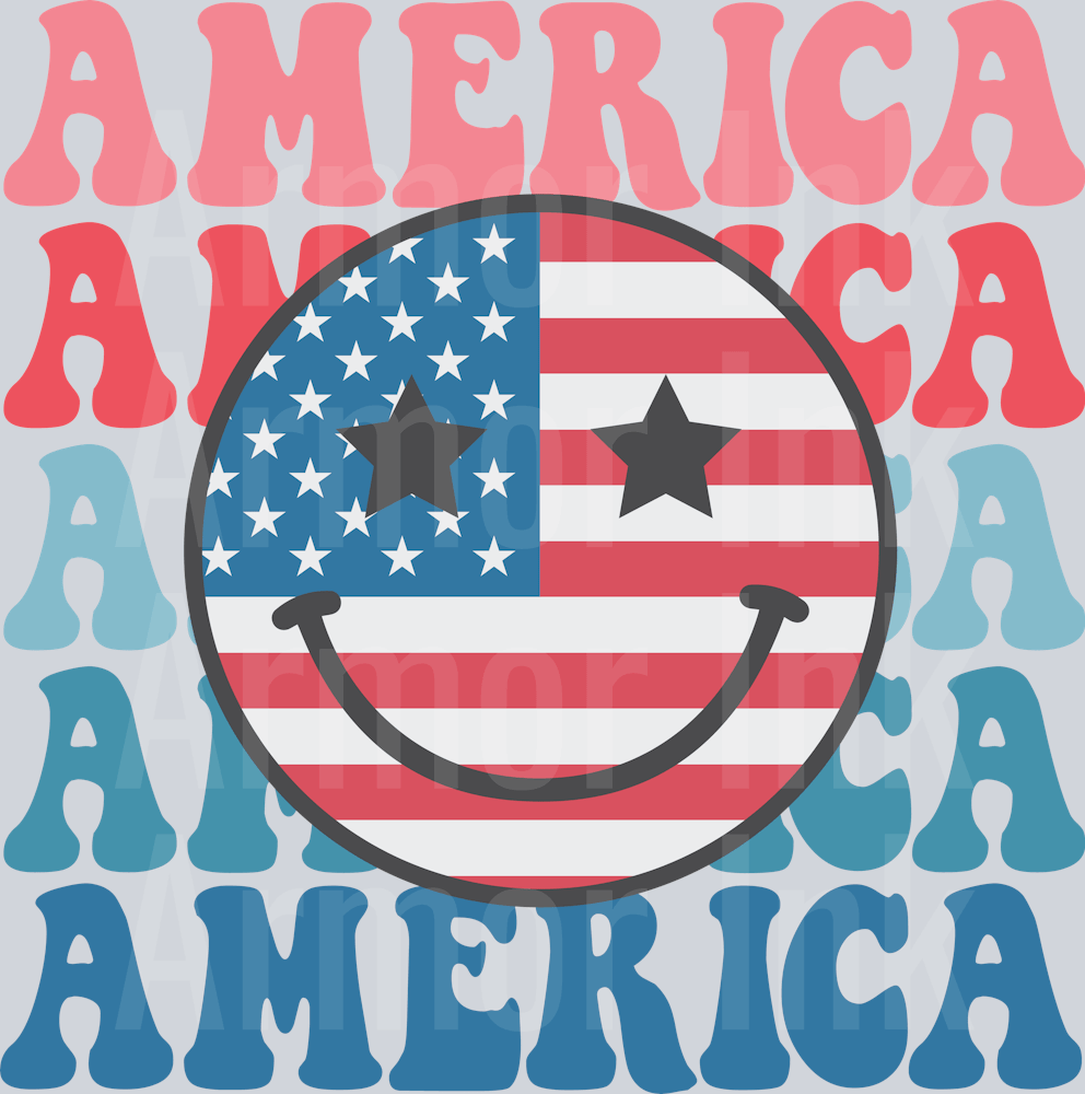 America Smiley Face Armor Ink