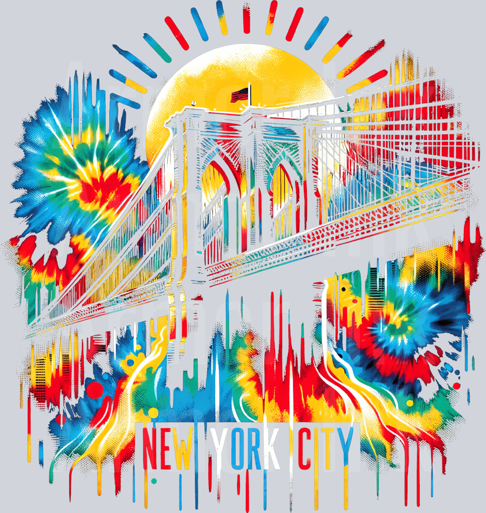 Brooklyn Bridge Tie Dye Blackout Armor Ink