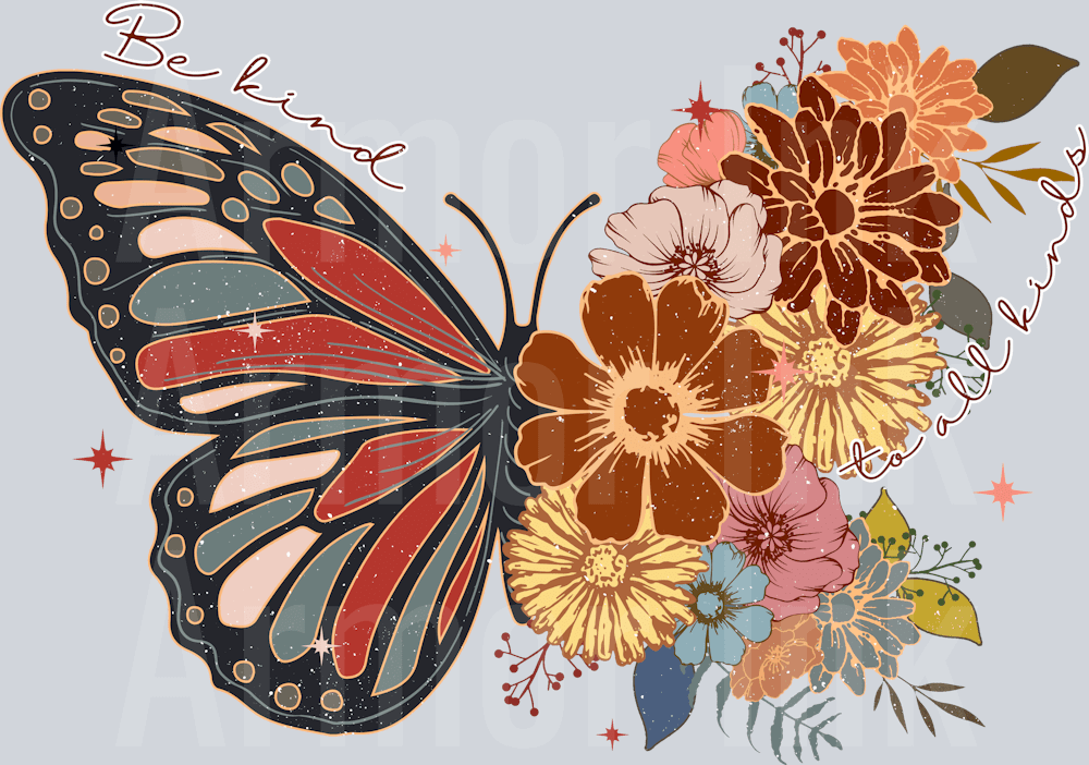 Butterfly Floral Armor Ink