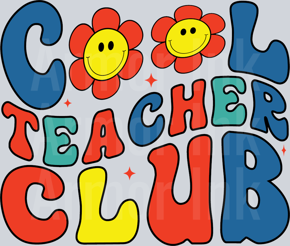 Cool Teacher Club DTF Transfer | Ready-To-Press