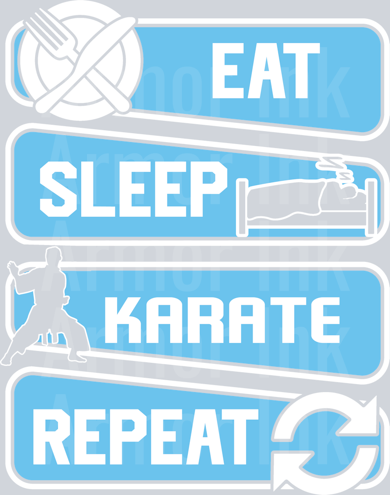 Karate Eat Sleep Repeat T-Shirt for Martial Arts Fans