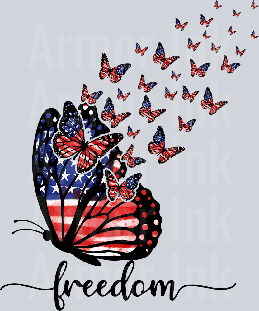 Freedom Butterfly DTF Transfer | Ready-To-Press