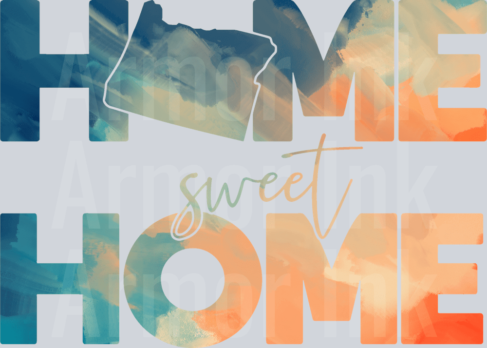Home Sweet Home Color Splash DTF Transfer | Ready-To-Press