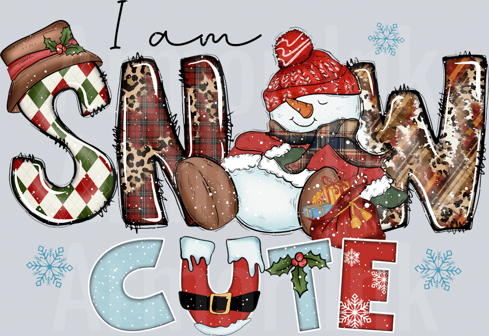 I Am Snow Cute DTF Transfer | Ready-To-Press