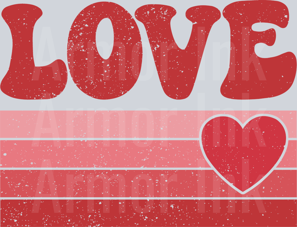 Love Red Heart Armor Ink