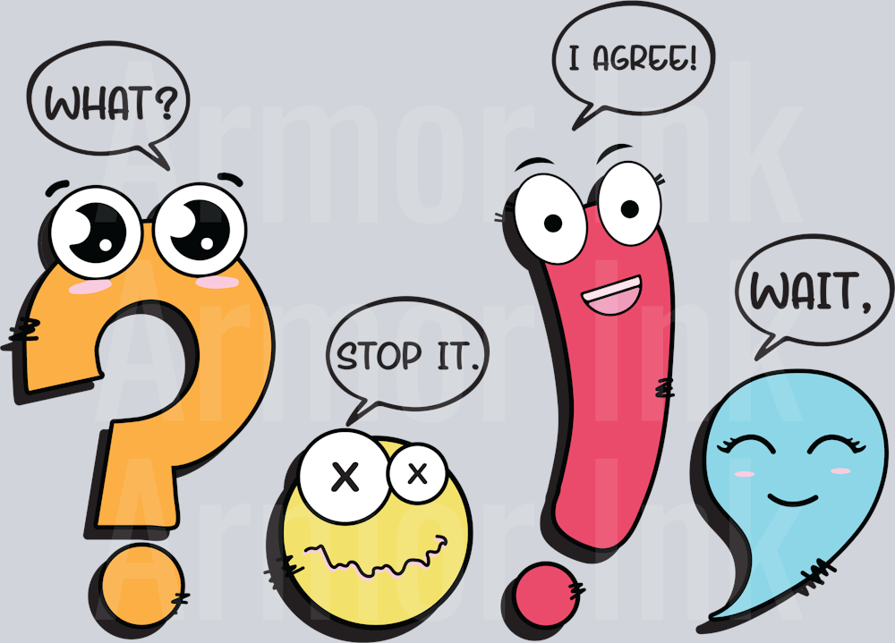 Punctuation Characters Armor Ink