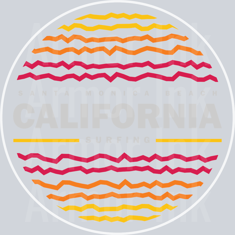Santa Monica Beach California Surfing Armor Ink