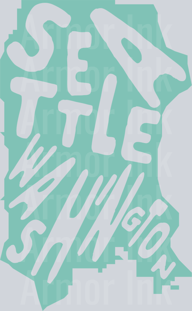 Seattle Washington Lettering Armor Ink