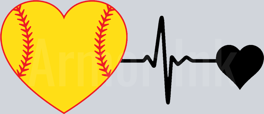 Softball Heartbeat Armor Ink