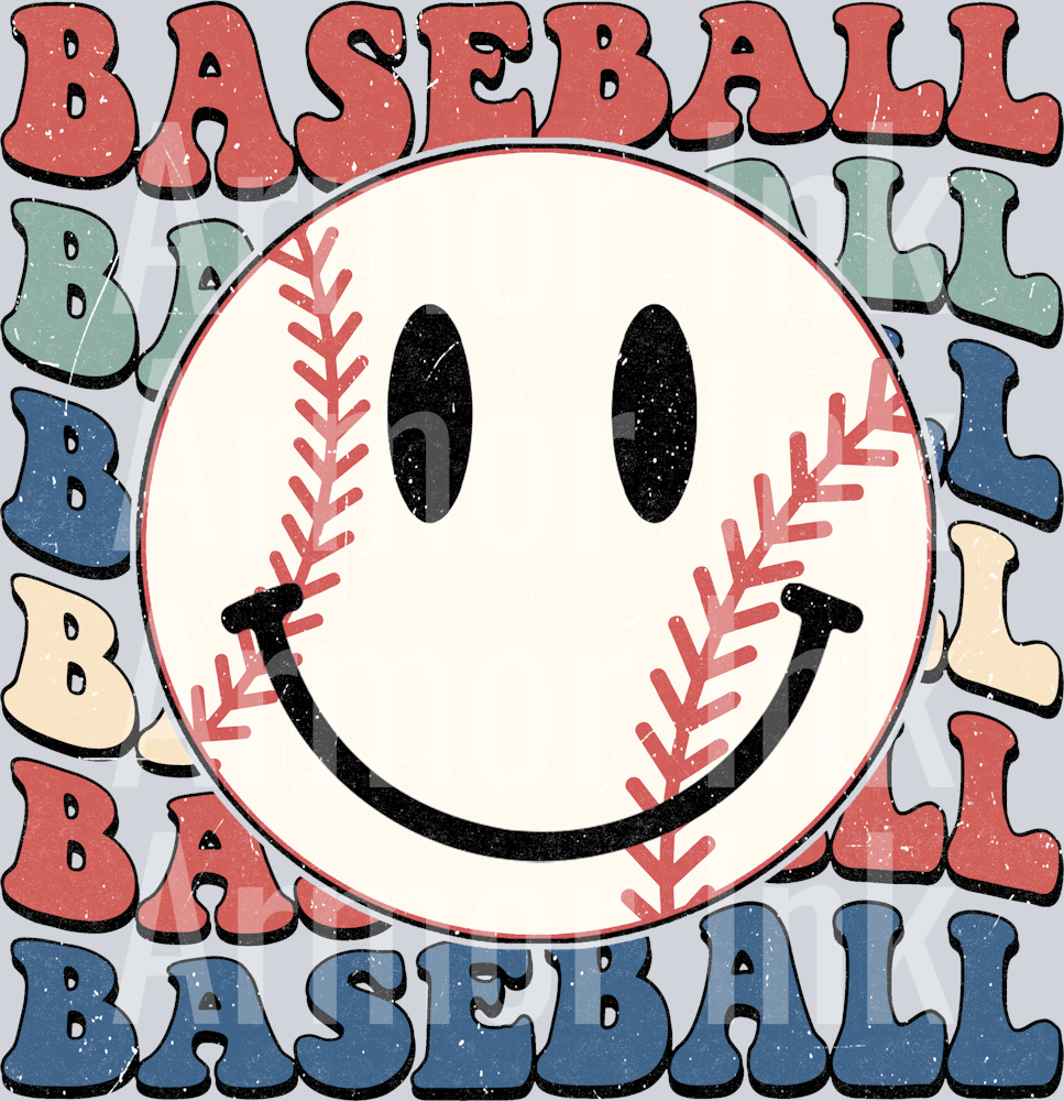 Baseball Smiley Armor Ink