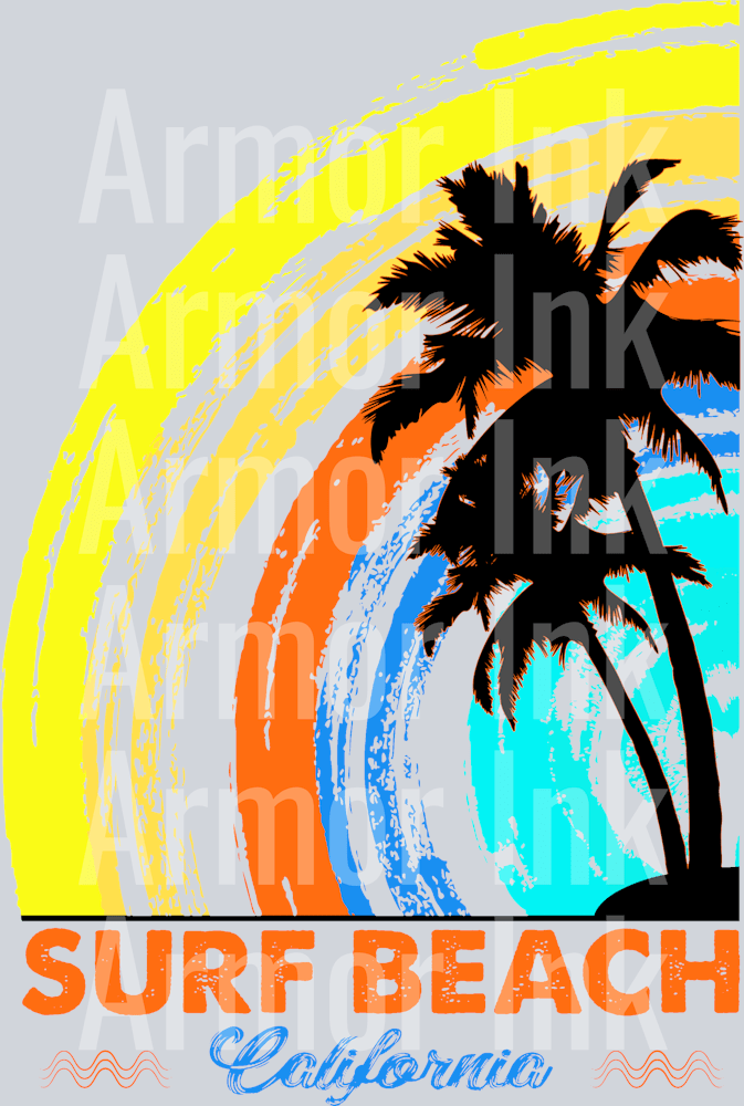 Surf Beach California Tourist Armor Ink