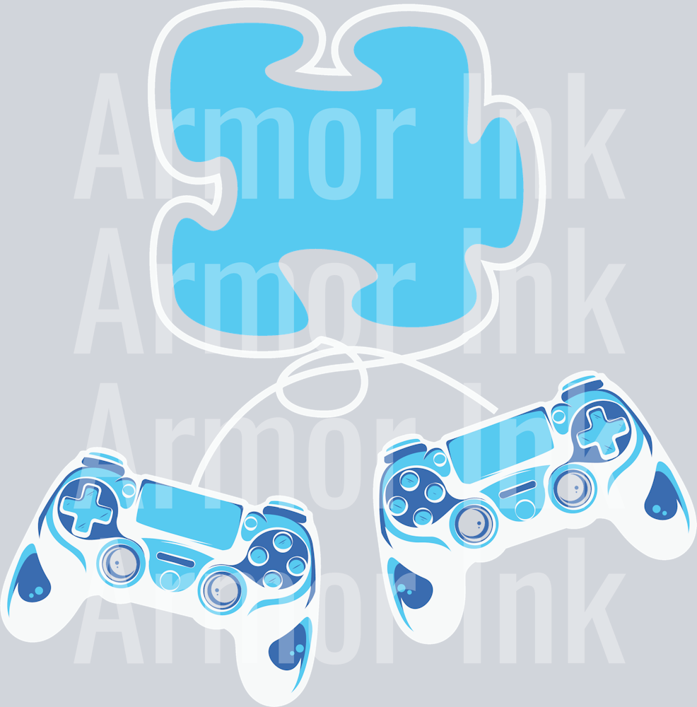 Puzzle Controller Gaming DTF Transfer | Ready-To-Press