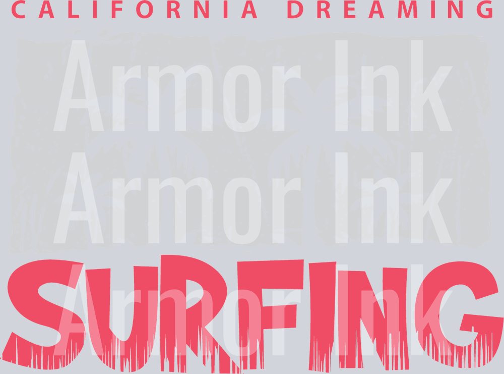 Red California Dreaming Surfing Armor Ink