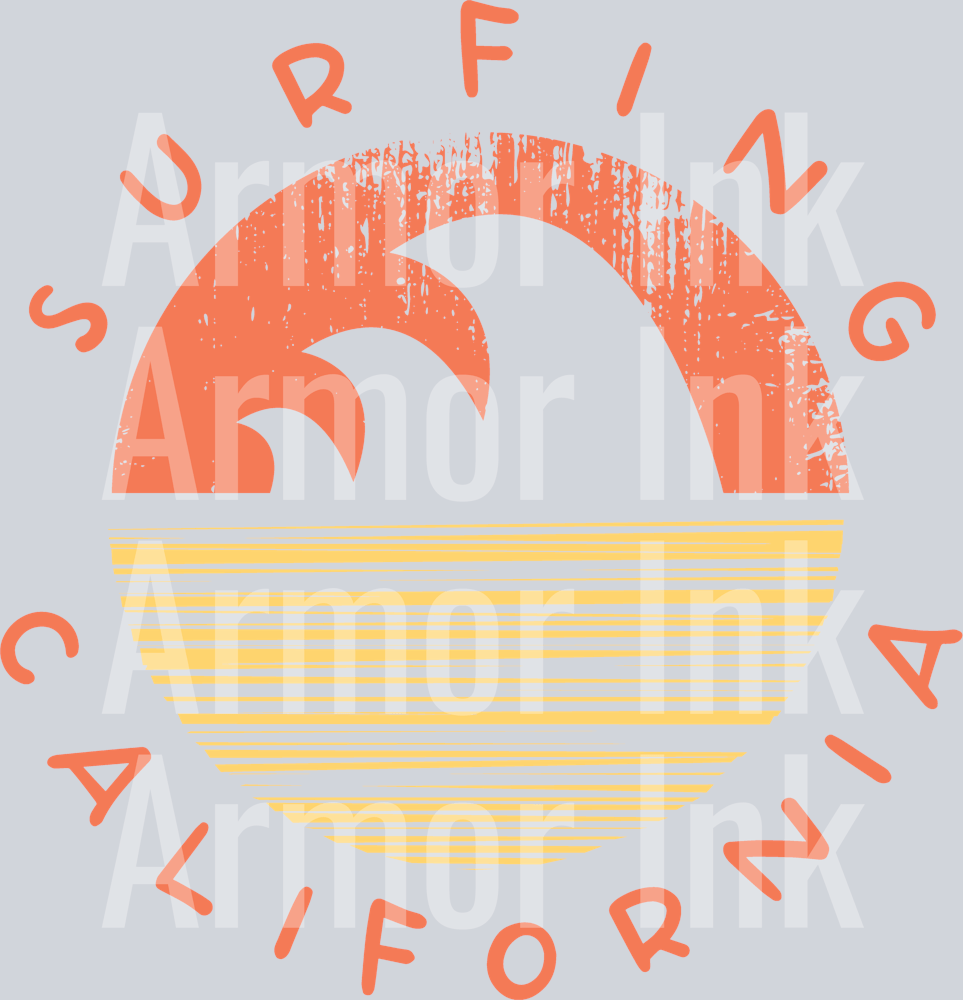 Surfing California Circle Waves Armor Ink