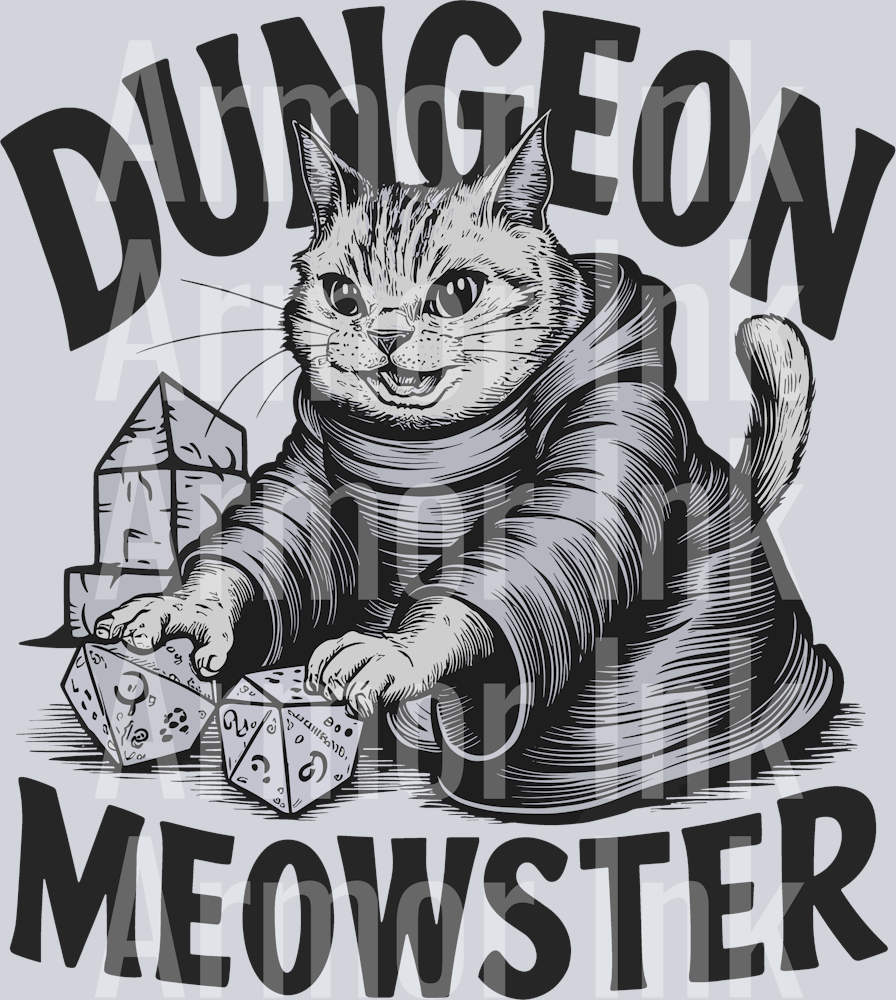 Dungeon Meowster DTF Transfer | Ready-To-Press