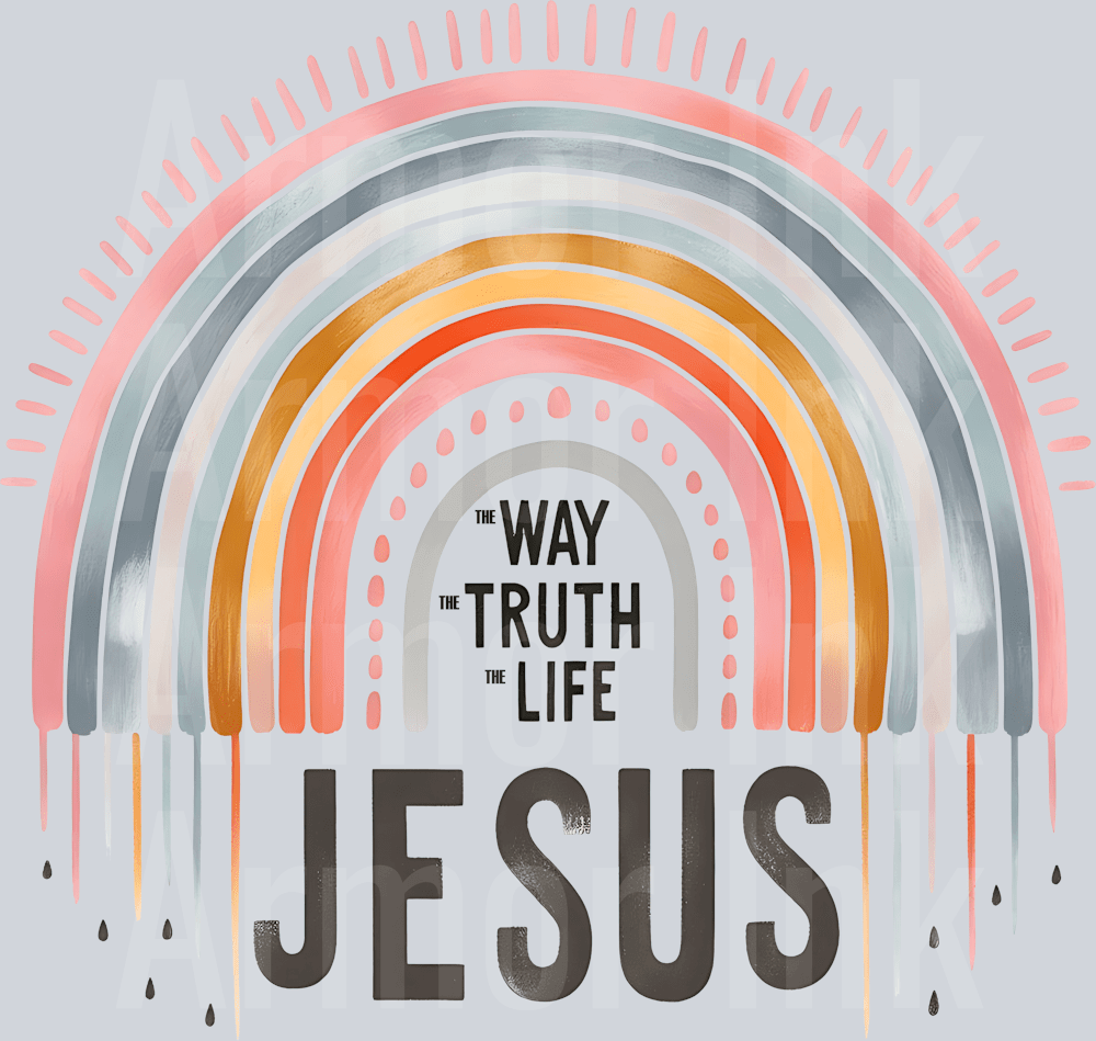 Way Truth Life Jesus DTF Transfer | Ready-To-Press